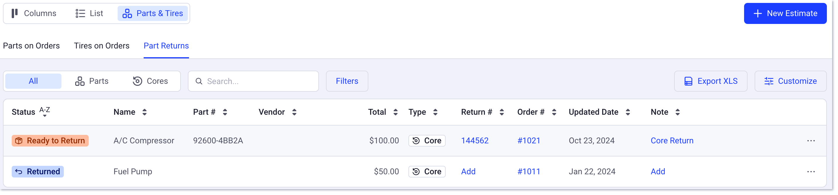 Track Core Returns – Shopmonkey