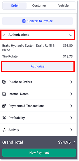 Request Customer Authorization – Shopmonkey