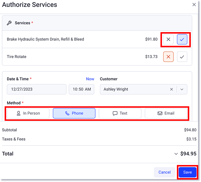 Request Customer Authorization – Shopmonkey