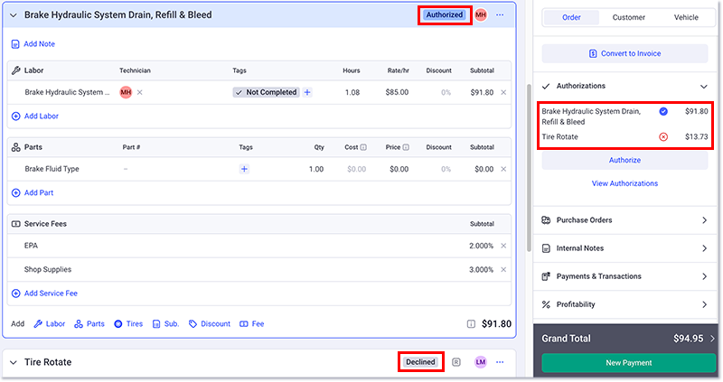 Request Customer Authorization – Shopmonkey