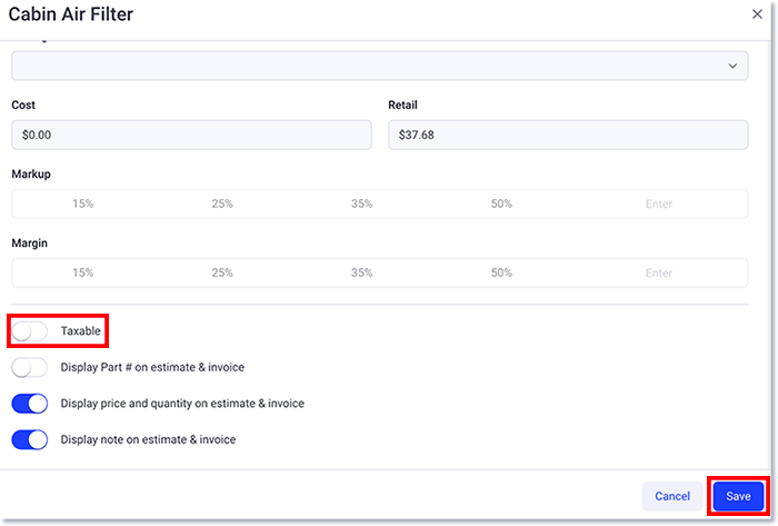 Tax Settings – Shopmonkey