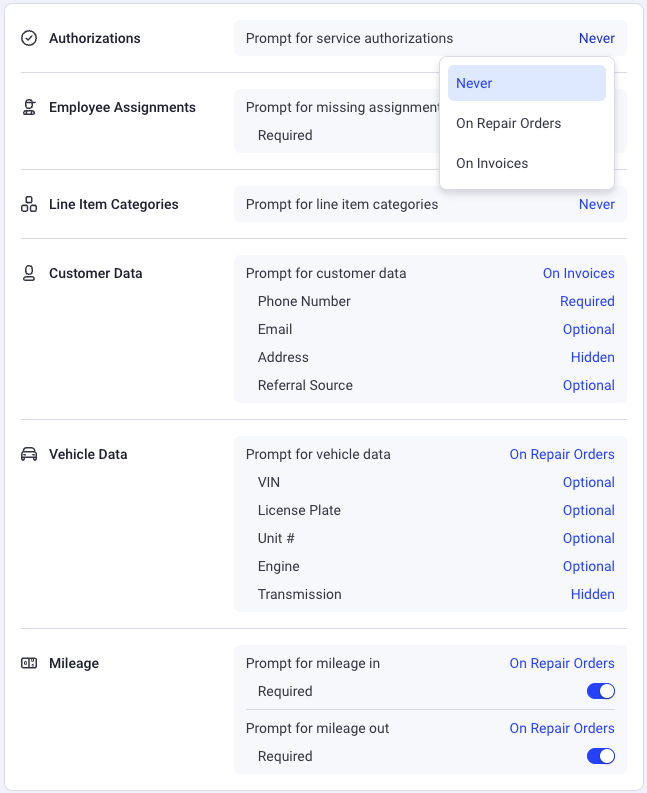 Order Checklist – Shopmonkey