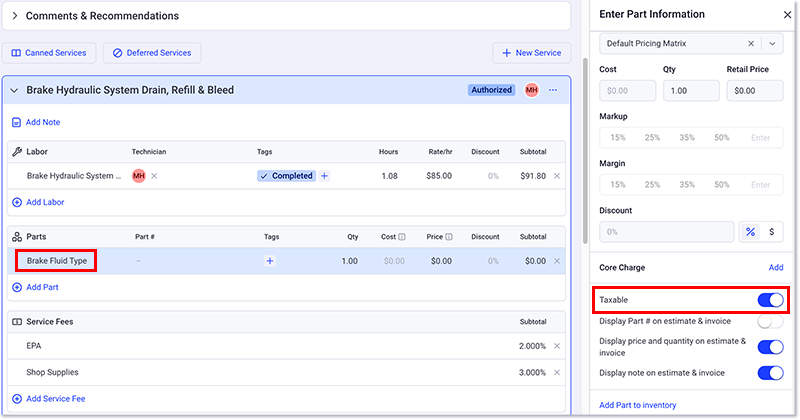 Tax Settings – Shopmonkey