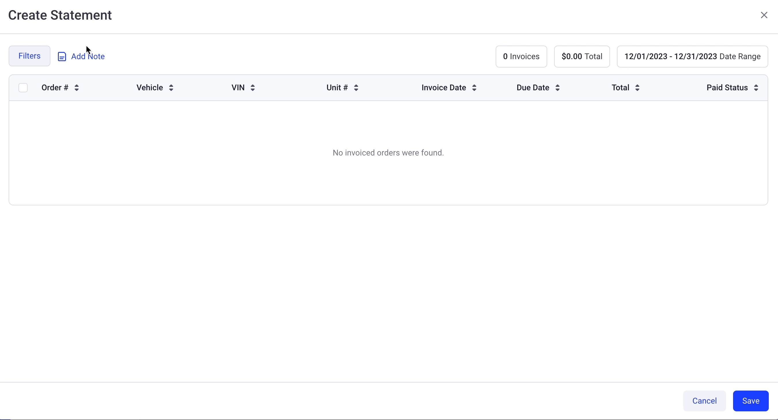 Create Statements – Shopmonkey