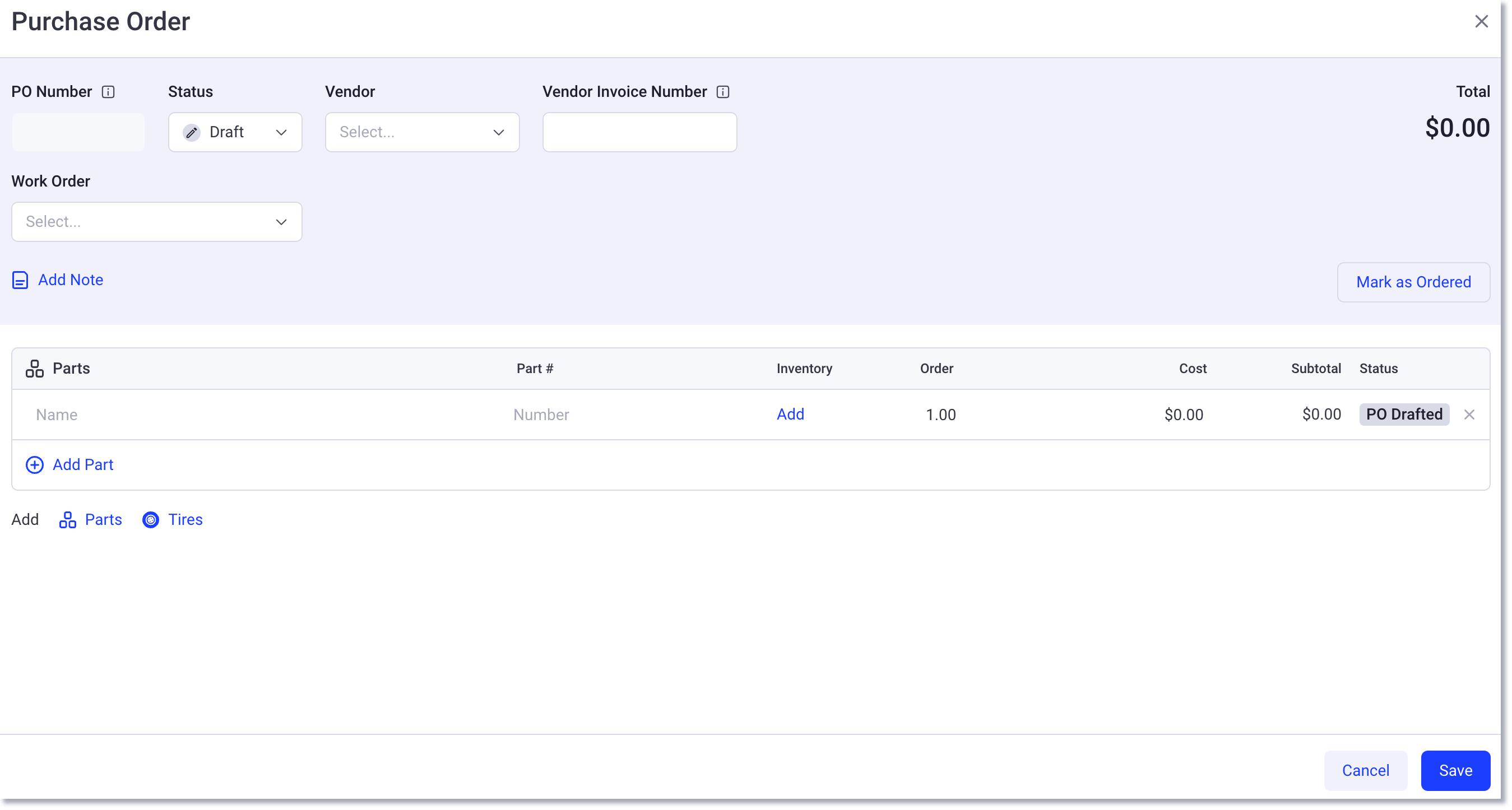 Purchase Orders – Shopmonkey
