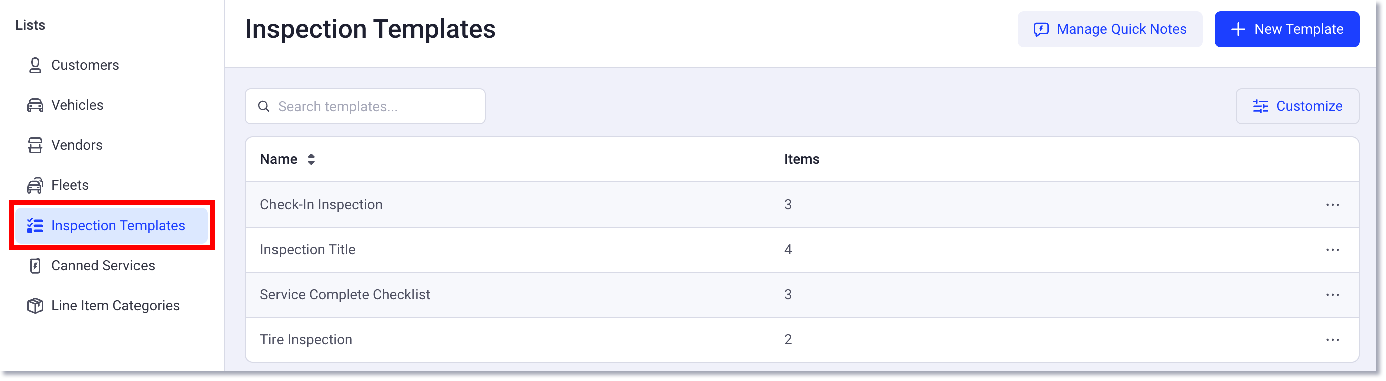 Lists Page – Shopmonkey