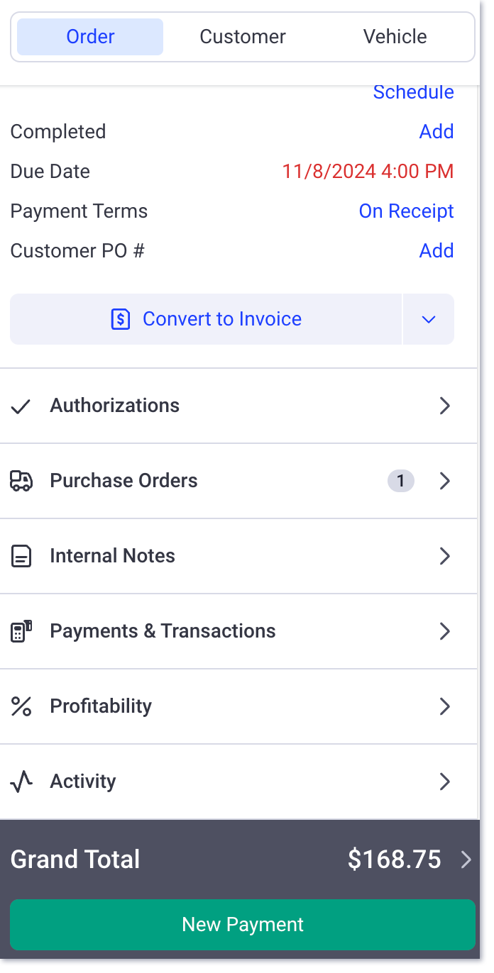 Record a Deposit on a Work Order – Shopmonkey