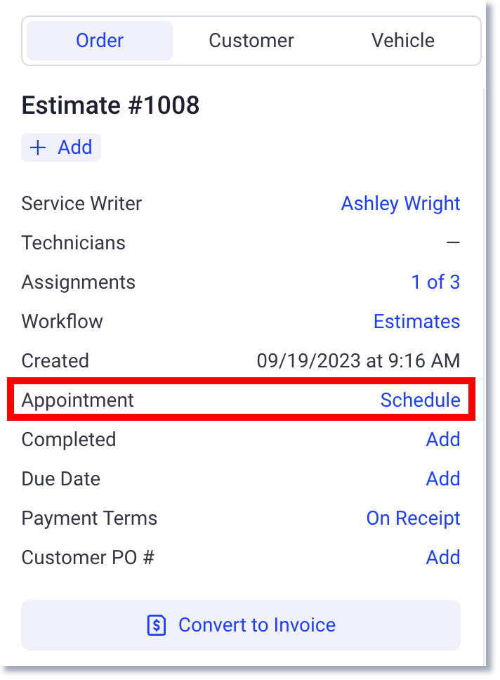 Schedule Appointments – Shopmonkey