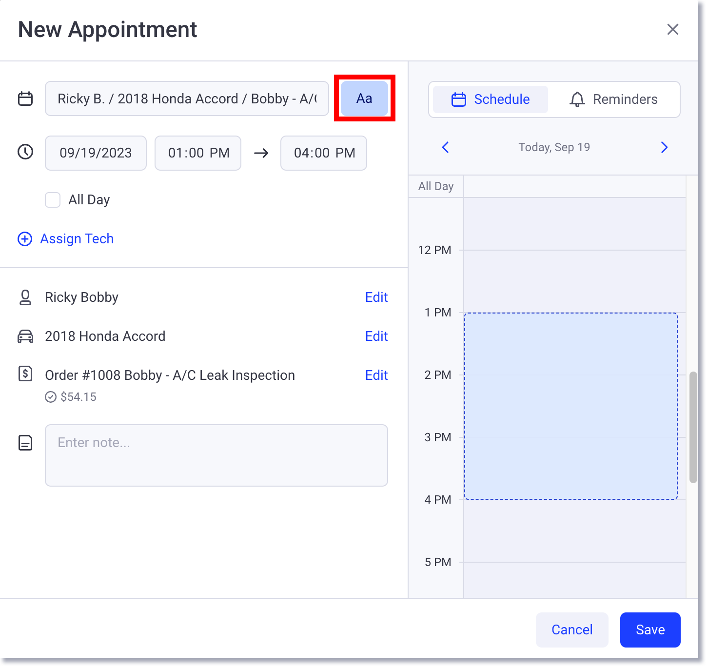 Schedule Appointments – Shopmonkey