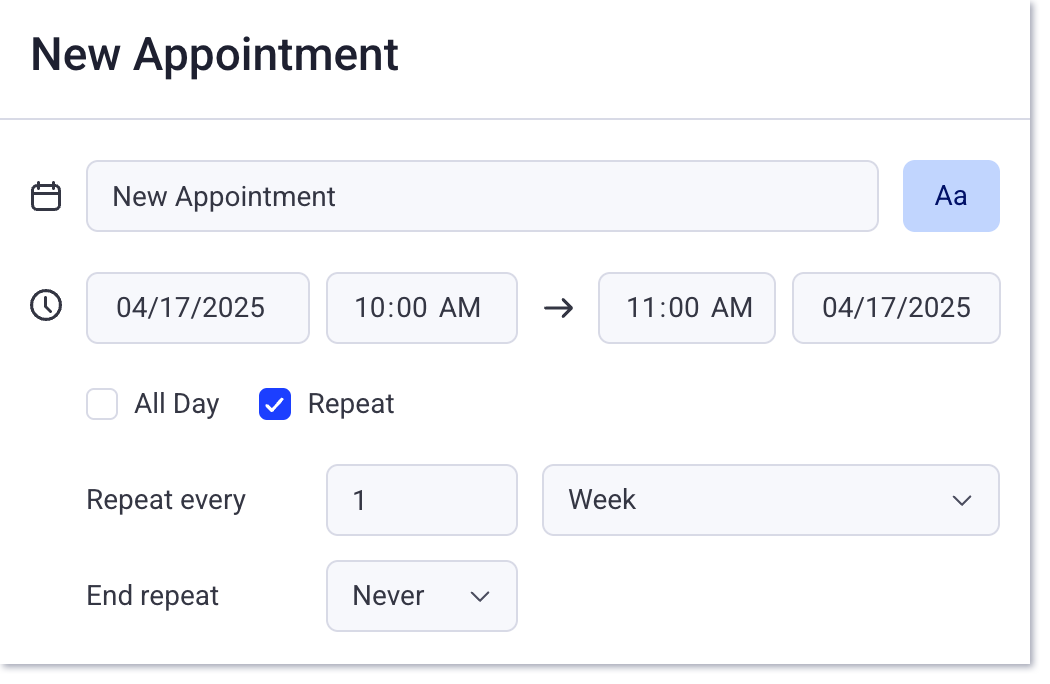 Recurring Appointments – Shopmonkey