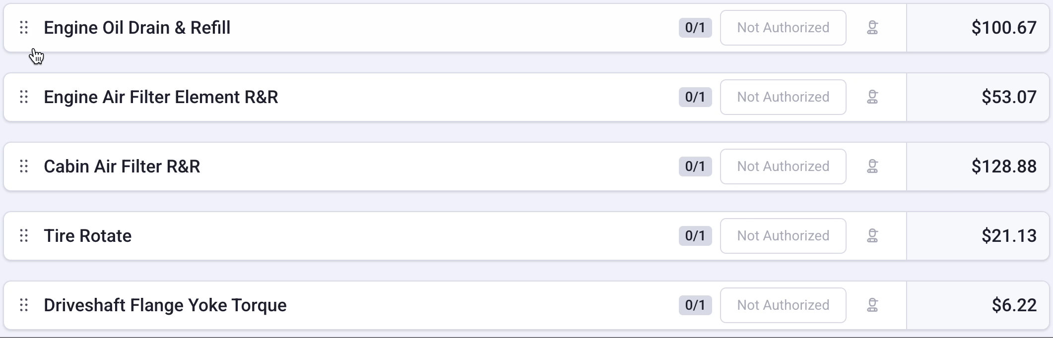 Service Card Condensed View vs Standard View – Shopmonkey