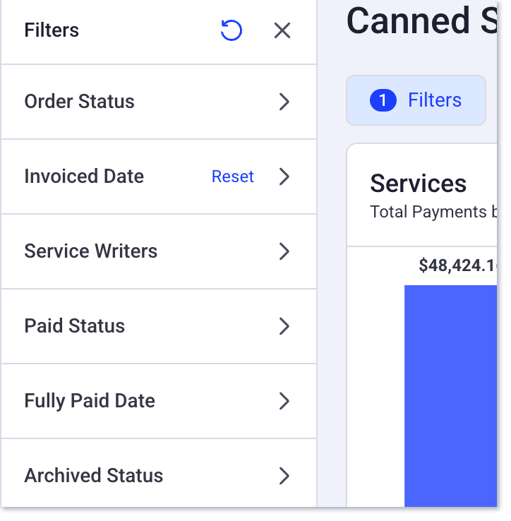 Canned Services Summary Report – Shopmonkey