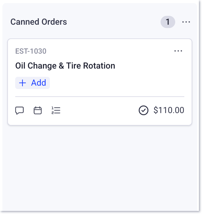 Canned Orders – Shopmonkey